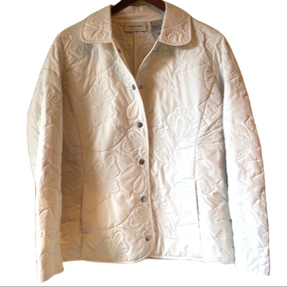 Lemon Grass | Jackets & Coats | Lemon Grass Cream Floral Puffer Jacket ...